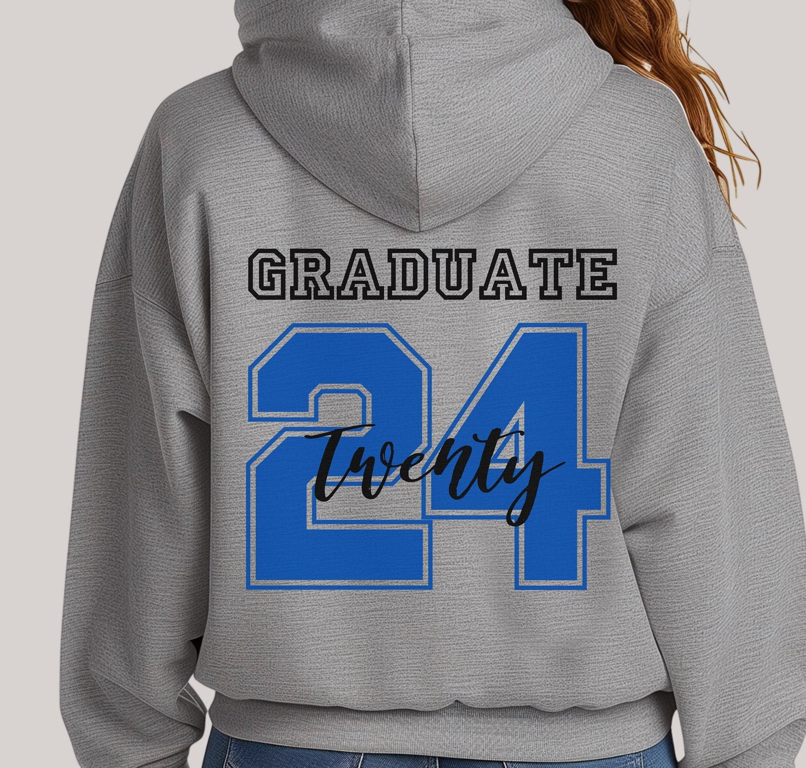 Personalized Graduation Hoodie Customize Graduate’s Name Jersey Style ...
