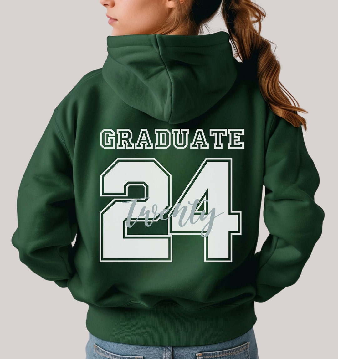 Personalized Graduation Hoodie Customize Graduate’s Name Jersey Style ...
