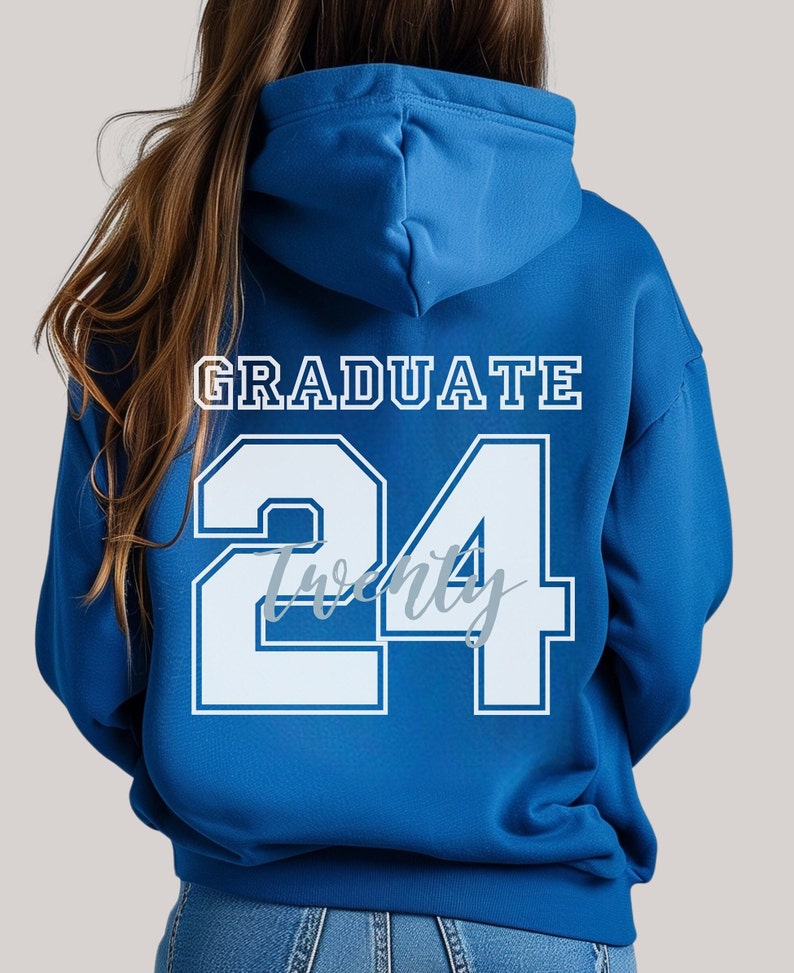 Personalized Graduation Hoodie Customize Graduate’s Name Jersey Style ...