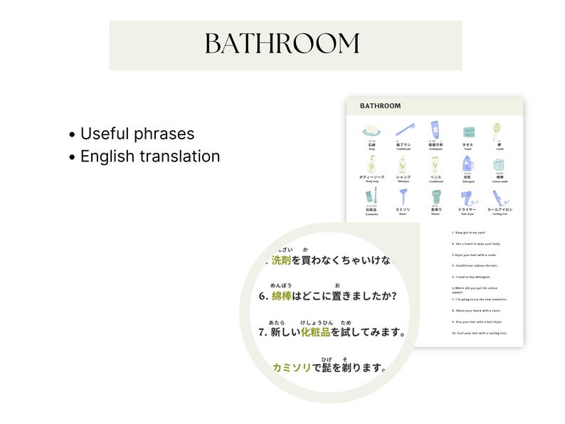 Bathroom Japanese, Japanese Words, Japanese Phrases, Basic Japanese ...