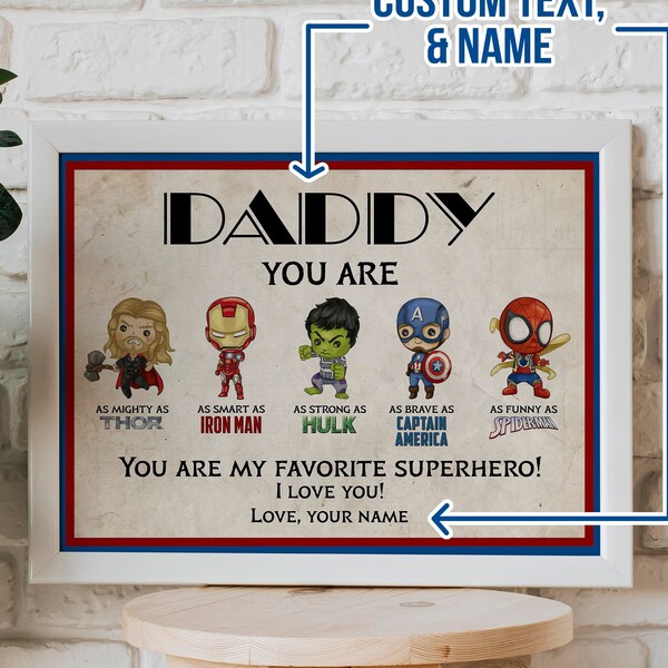 Superhero Poster - Etsy