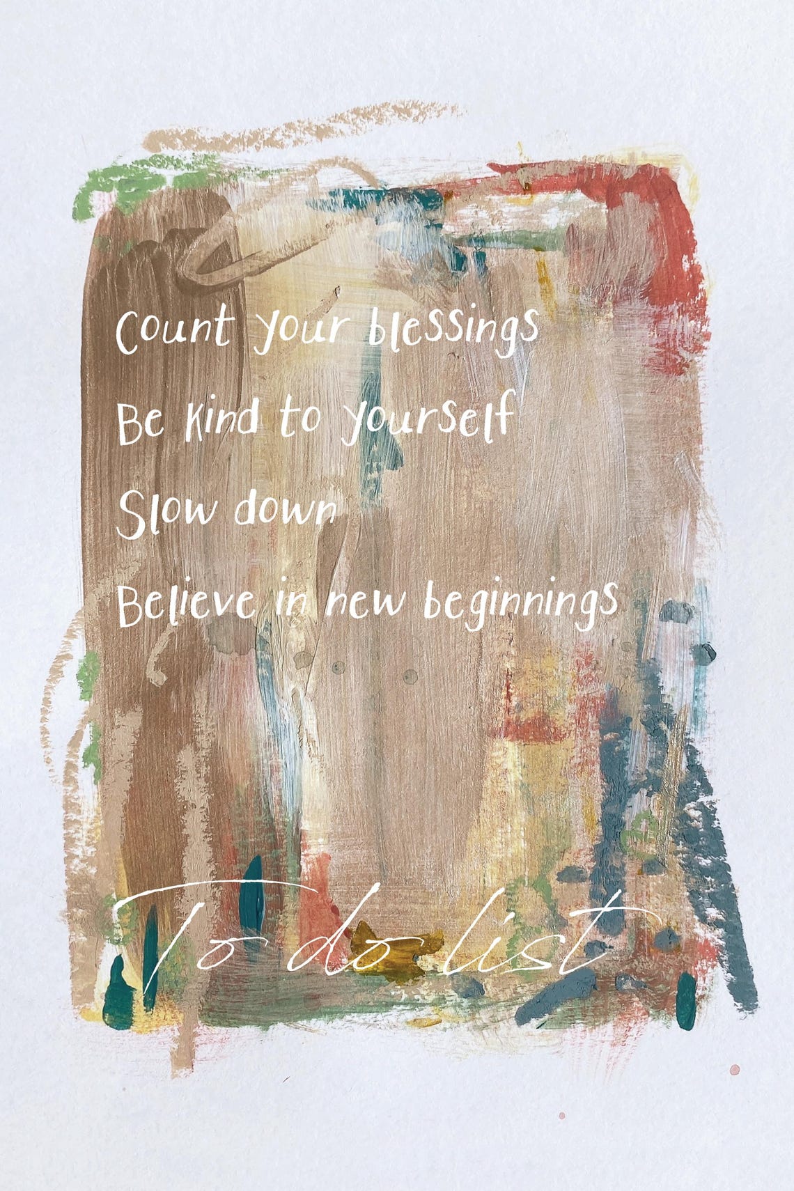 Positive Thinking Poster for Housewarming Gifts for Her Anxiety Relief ...