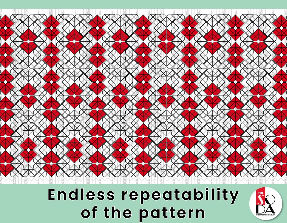 Heart Pattern, Heart Outline Svg, Love Svg, Love Pattern Svg, Valentine ...