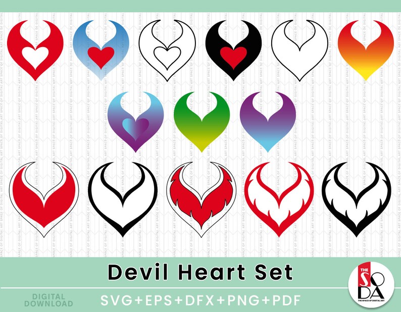 Devil Heart, Heart Outline Svg, Devil Svg, Devil Logo, Flame Heart Svg ...