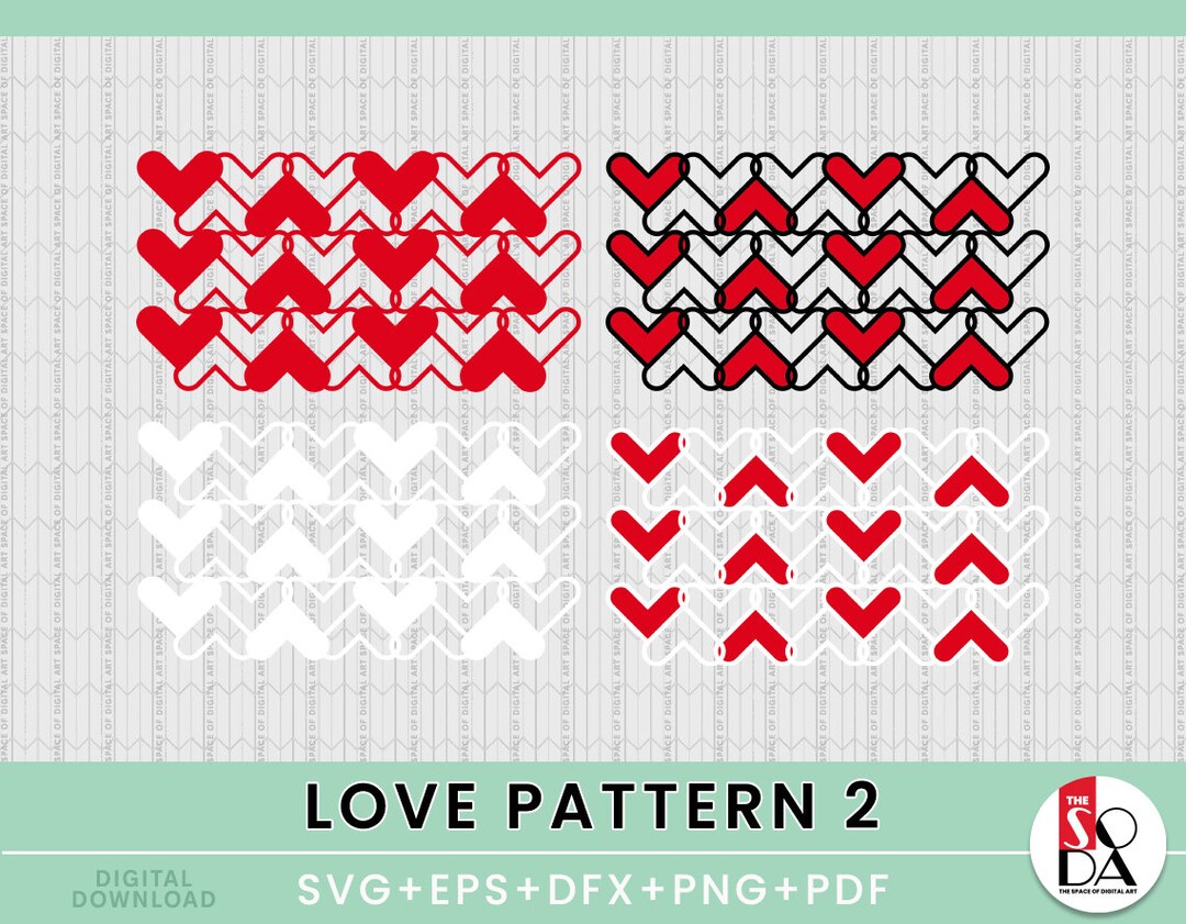 Heart Pattern, Heart Outline Svg, Love Svg,pattern Heart Svg,valentine ...