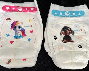 Cuddles Adult Pampers ABDL Adult Baby Diapers Nappies X2 honey the ...
