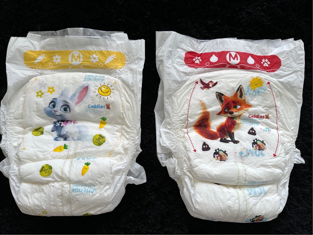 Cuddles Adult Pampers ABDL Adult Baby Diapers Nappies X2 honey the ...