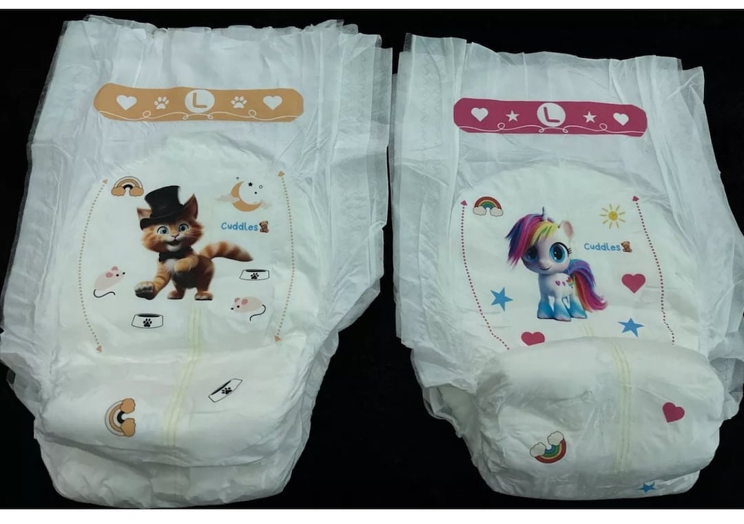 Cuddles Adult Pampers ABDL Adult Baby Diapers Nappies X2 my Little Pony ...