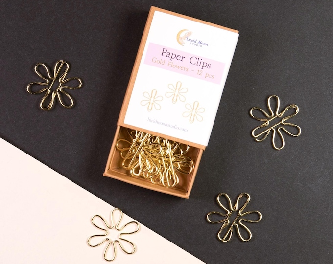 Sakura Wire Planner Clip, Sakura Decorative Wire Bookmark, Gold Sakura ...