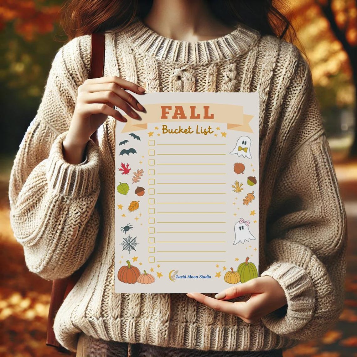 Fall Bucket List Printable | Fall Checklist, Instant Download PDF, Fall ...