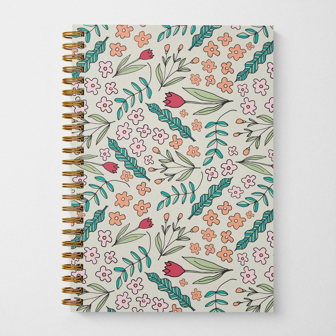 Floral Doodles Lined Notebook | Back to School Notebook, Daily ...