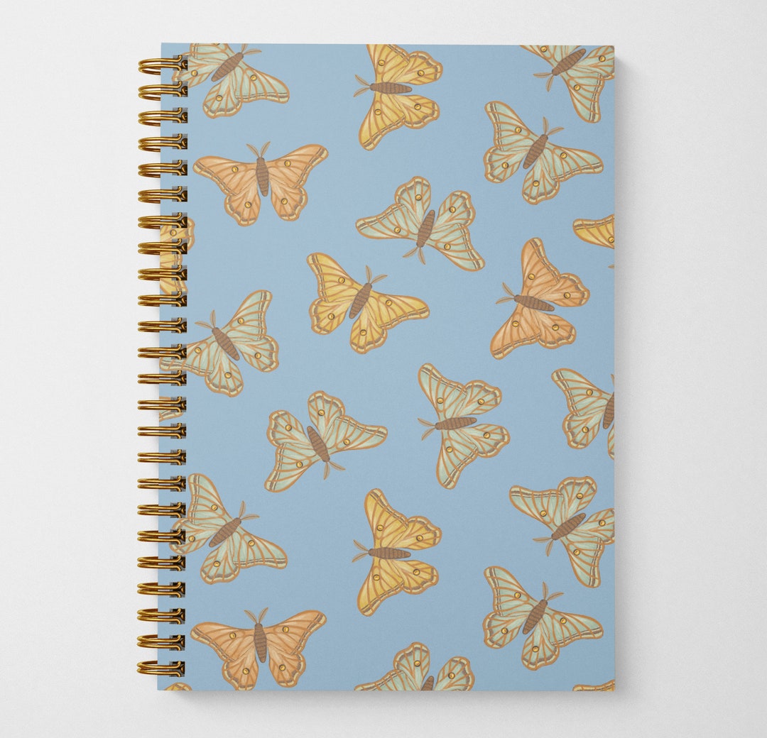 Spanish Moon Moths Lined Notebook | Back to School Notebook, Daily ...