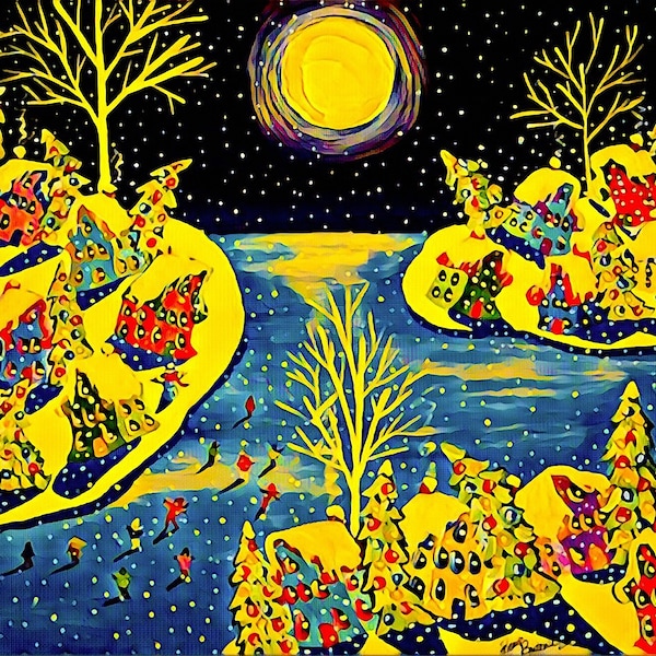 Tree Folk Art - Etsy