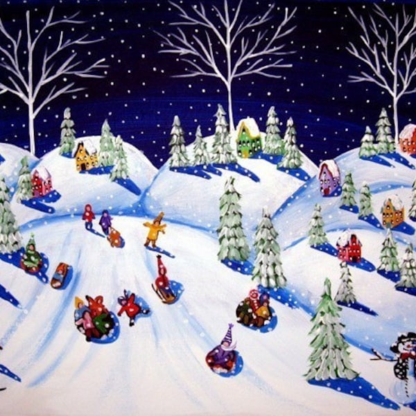 Sled Riding - Etsy