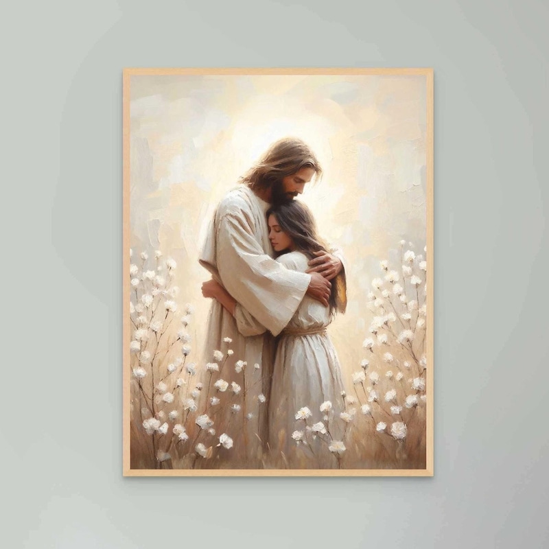 Jesus Hugging Woman - Etsy