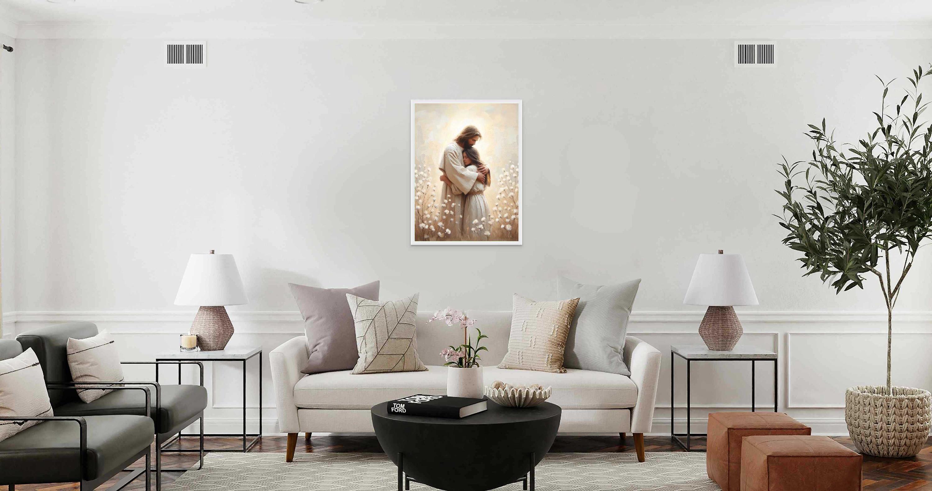 Savior and You, Christian Art, Jesus Hugging Girl, Jesus Christ Art ...
