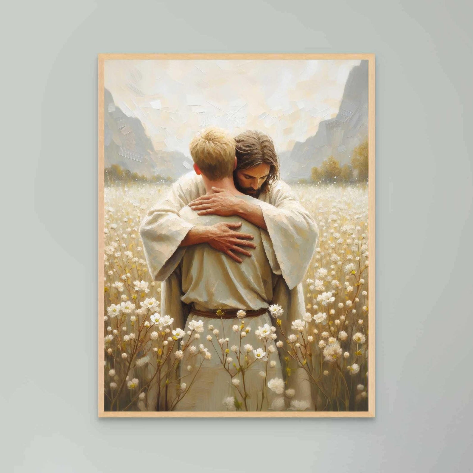 He Will Heal You, Christian Poster, Jesus and Man Art, Christian ...