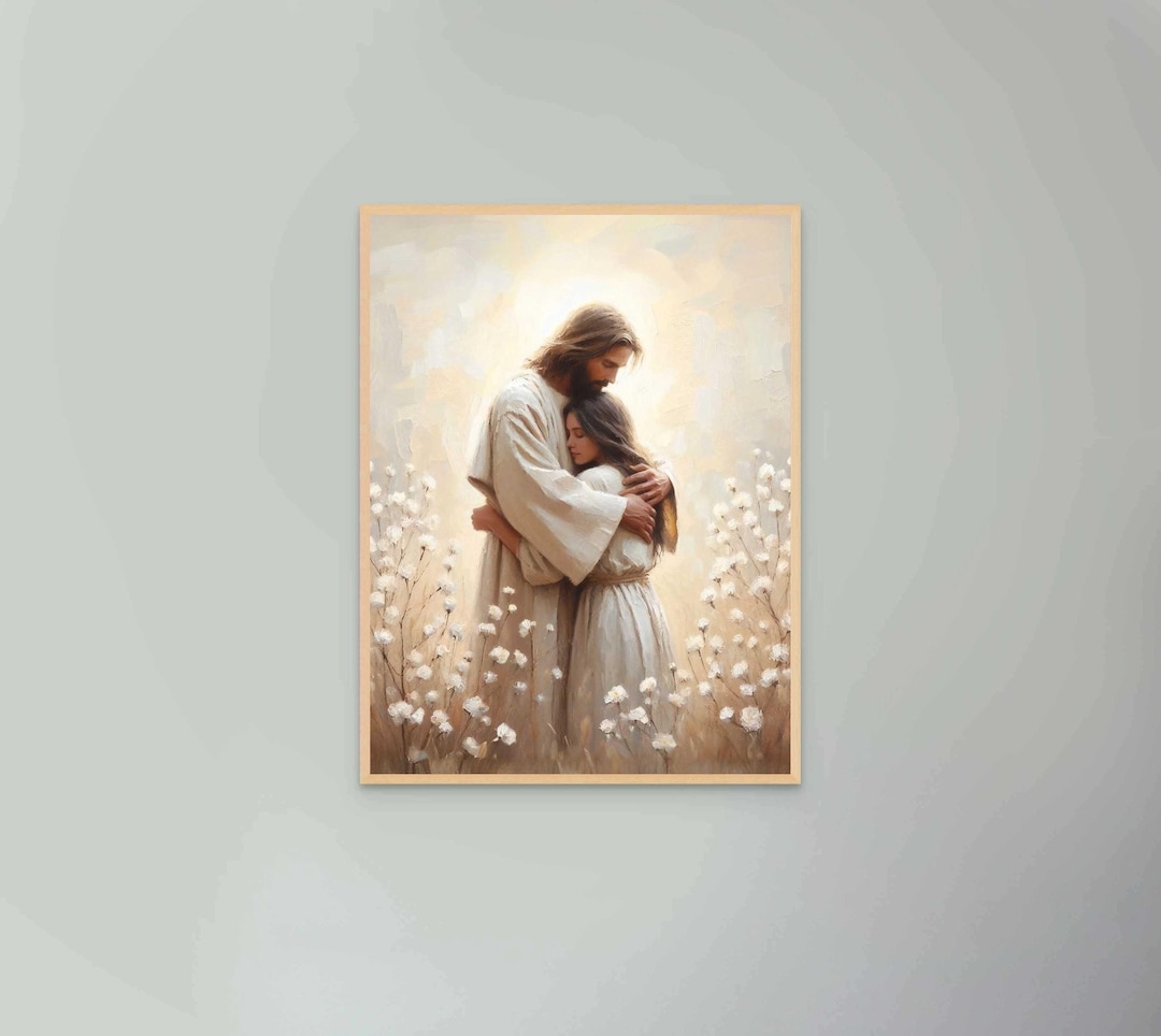 Savior and You, Christian Art, Jesus Hugging Girl, Jesus Christ Art ...
