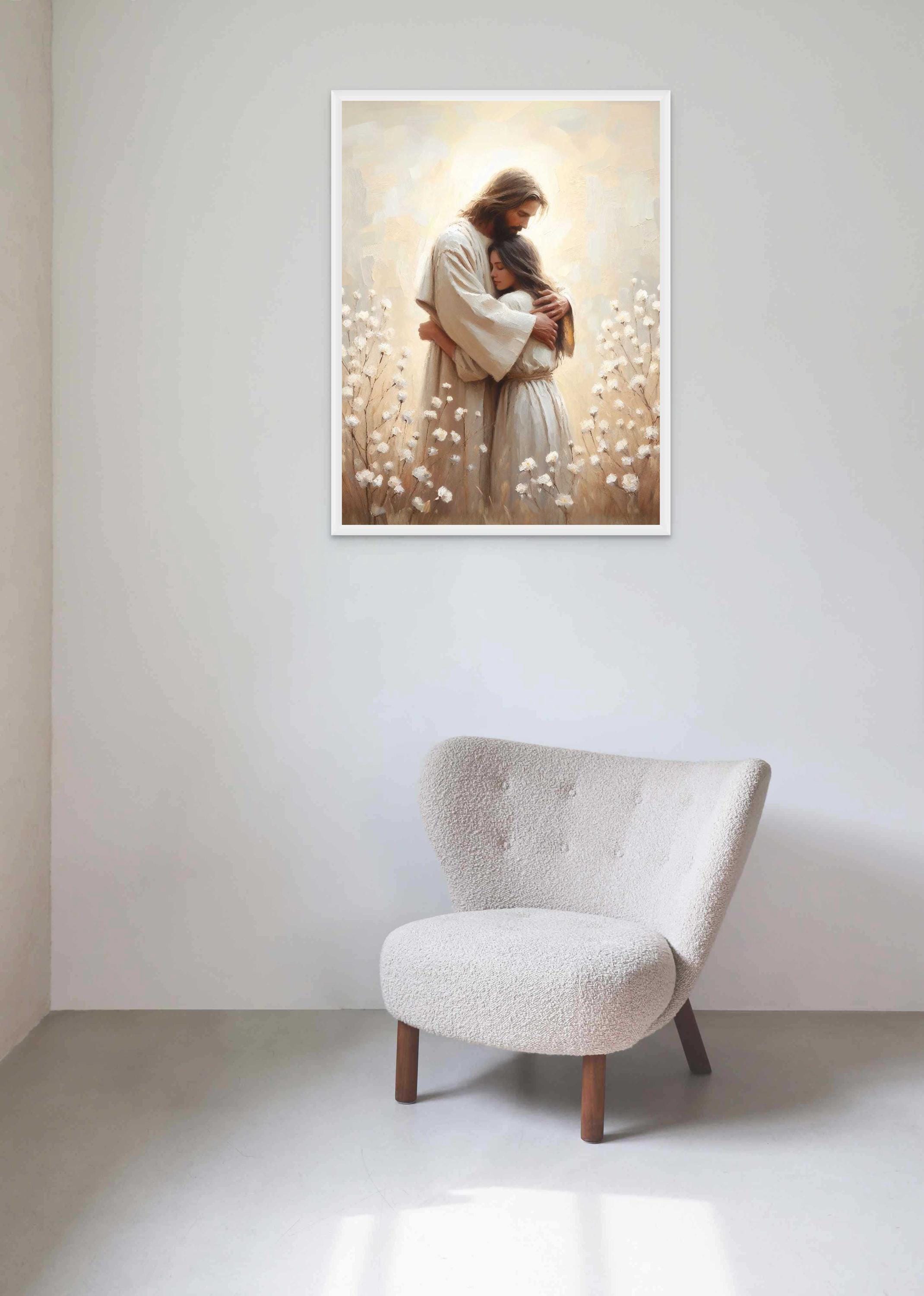 Savior and You, Christian Art, Jesus Hugging Girl, Jesus Christ Art ...
