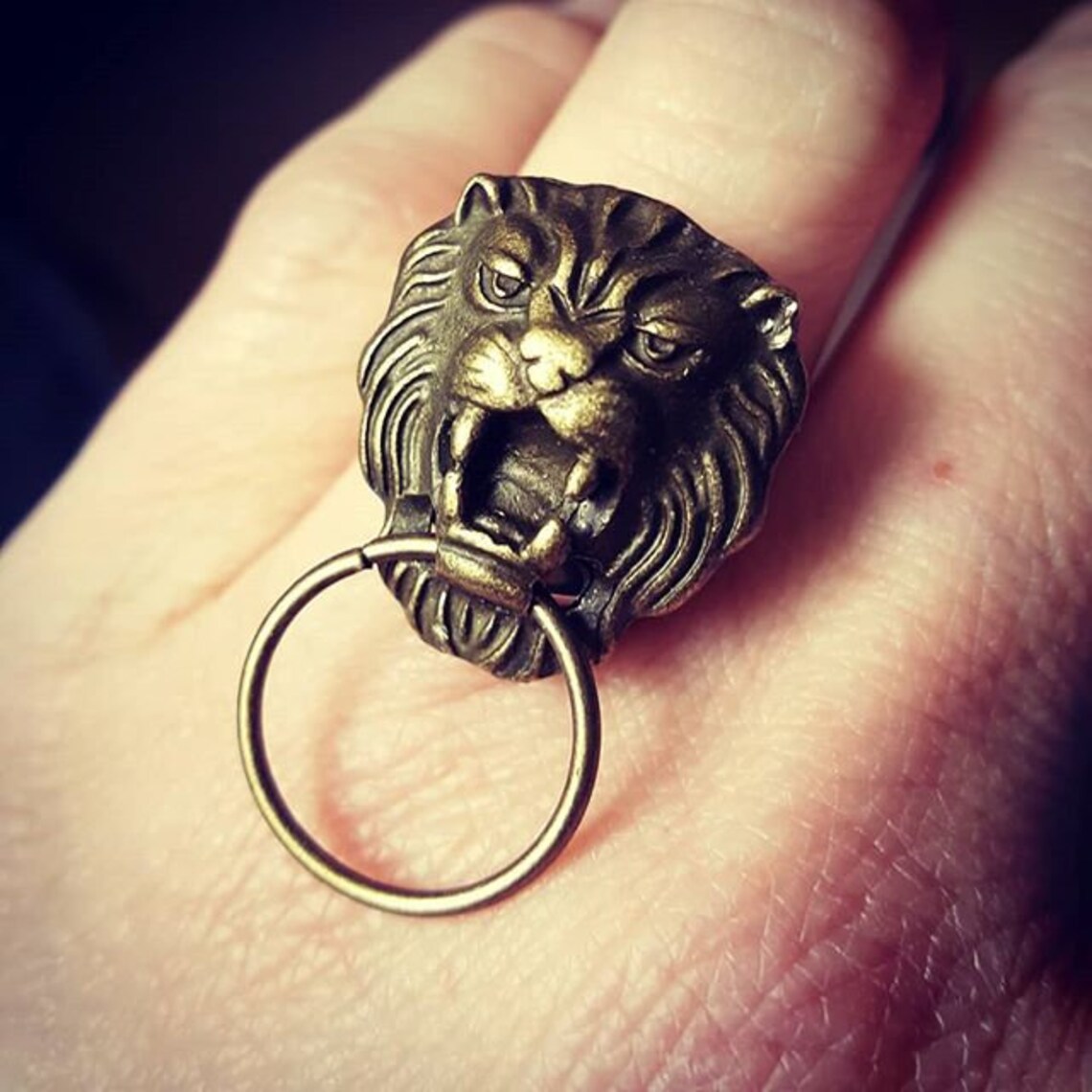 Lion Door Knocker Ring | Etsy UK
