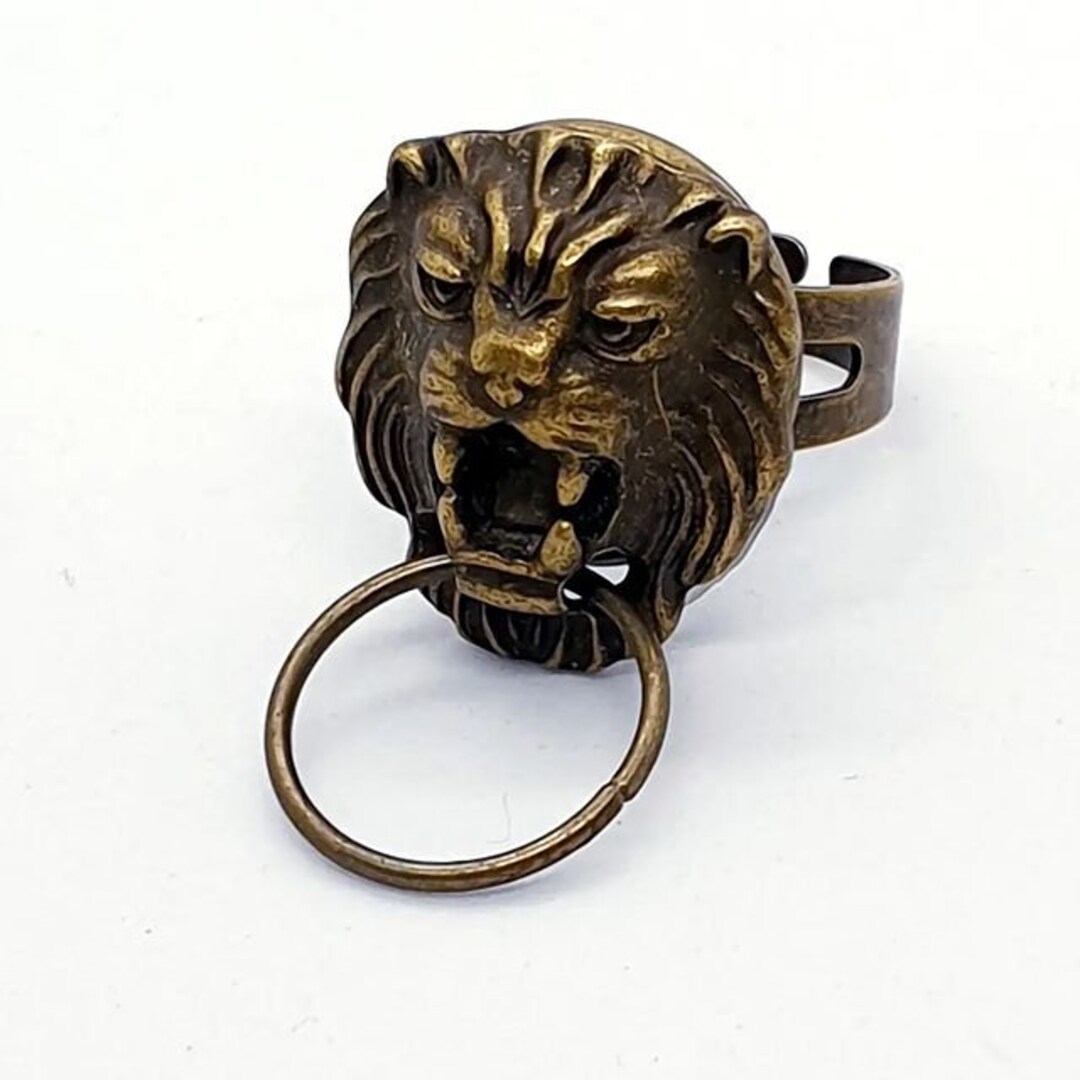 Lion Door Knocker Ring - Etsy UK
