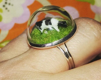 Cow Print Ring | Etsy