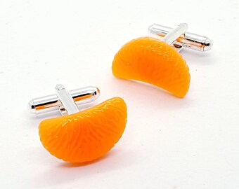 Orange Cufflinks | Etsy