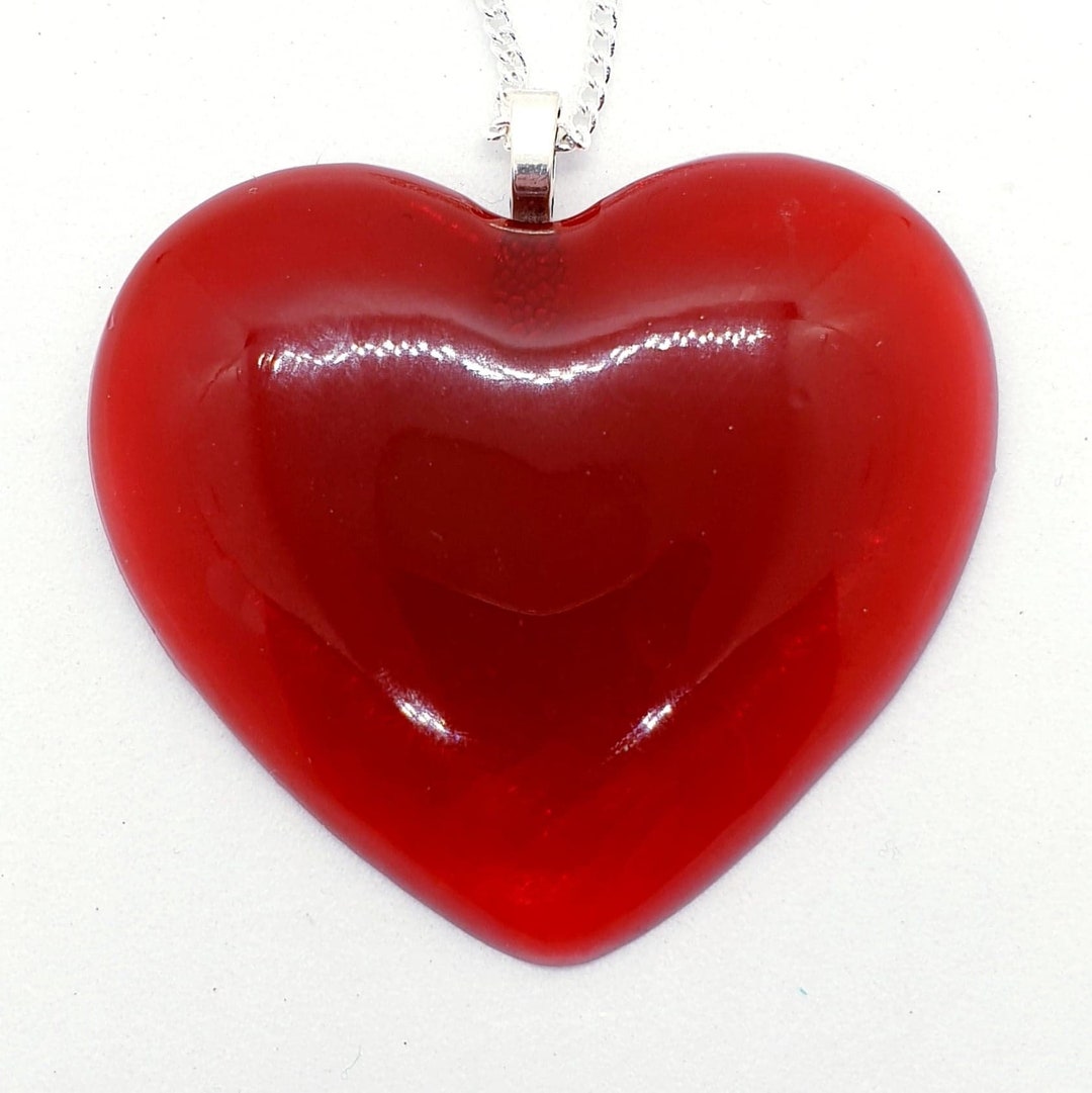 Blood Red Heart Necklace - Etsy