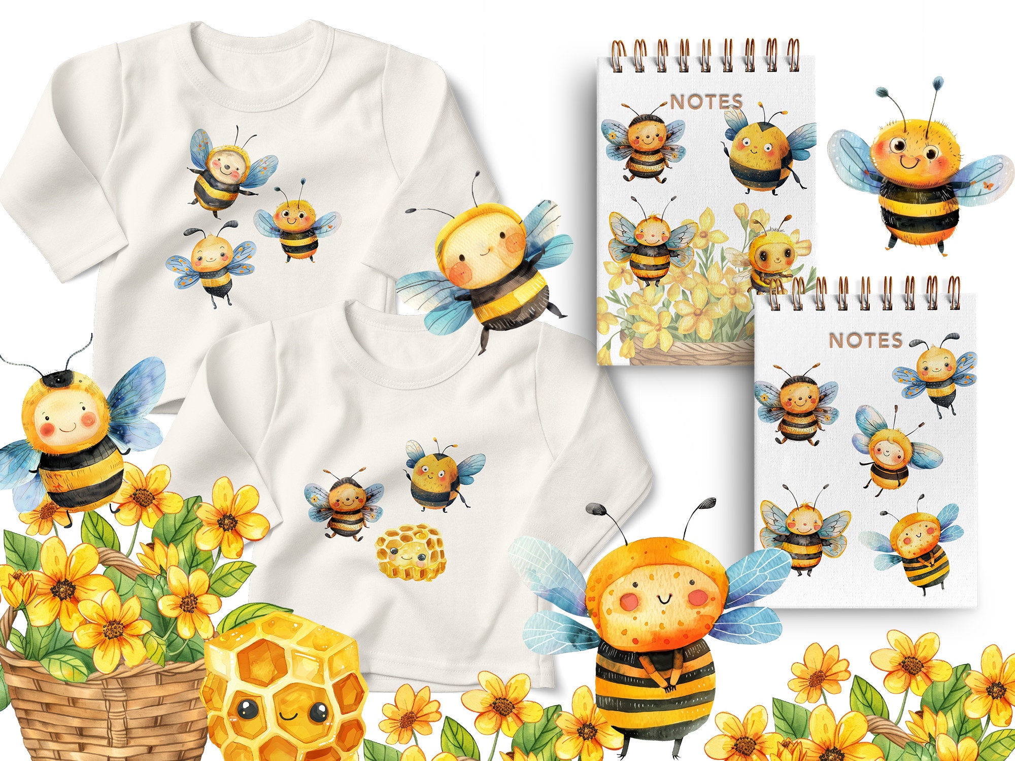 Cute Bee Png, Honey Bees Clipart, Watercolor Honey Bee, Bee Clipart ...
