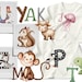 Watercolor Cute Little Animal Alphabet Clipart, Cute Jungle Alphabet ...