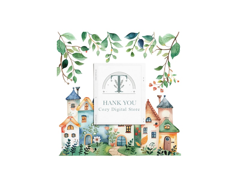 Quirky Houses Clipart, Quirky Houses, Scandinavian House, Whimsical ...
