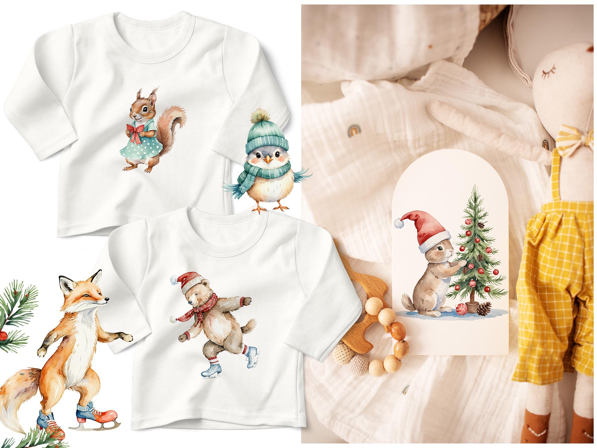 Winter Wonderland Arctic Animal Clipart Bundle, Polar Bear, Reindeer ...