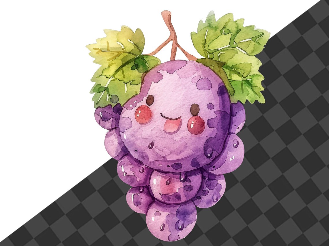 Cute Fruit Clipart, Kawaii Fruits Clipart, Fruit Characters Png, Funny ...