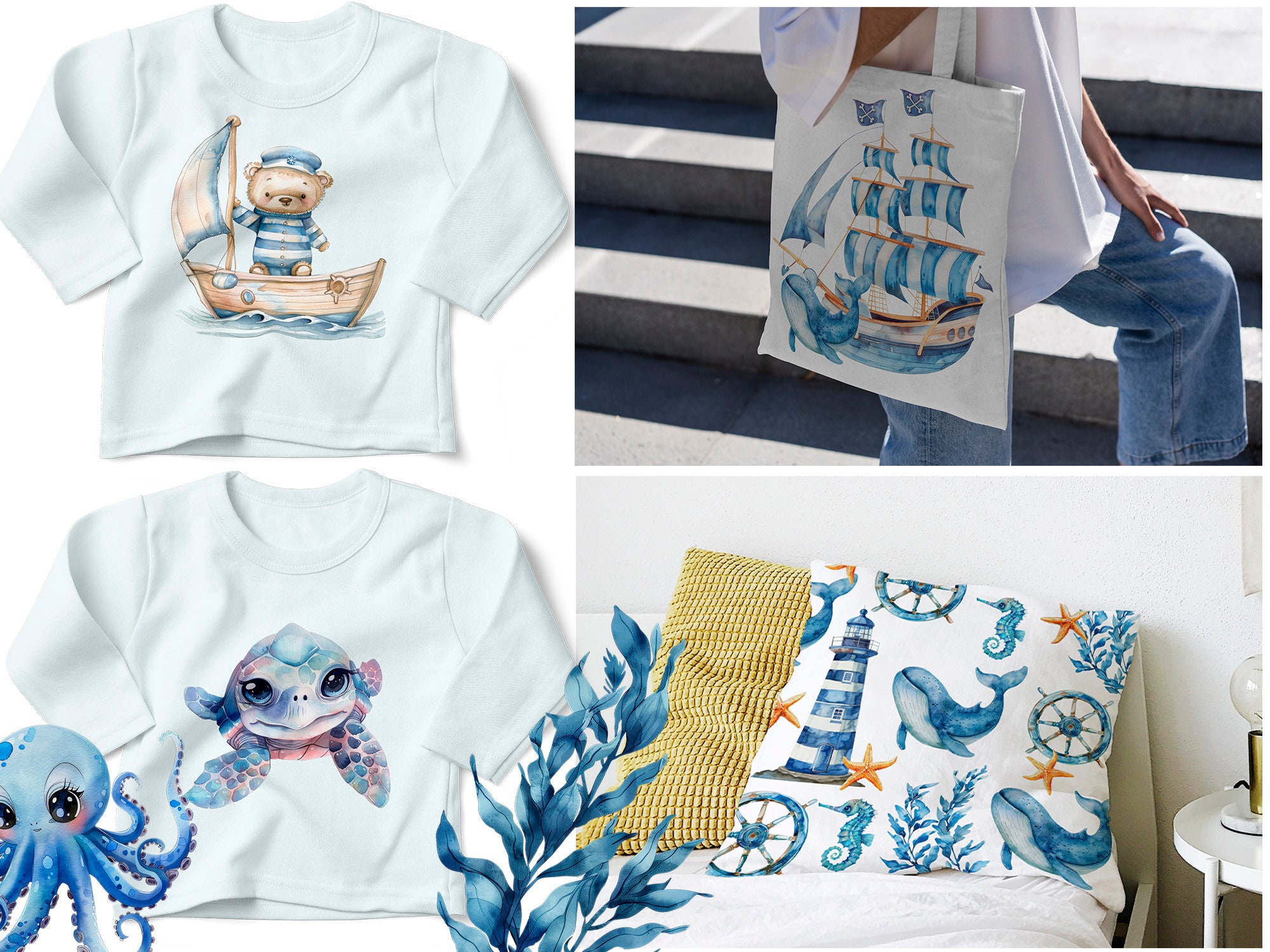 Sailor Clipart, Nautical Clipart, Sea Life Clipart, Underwater Clipart ...