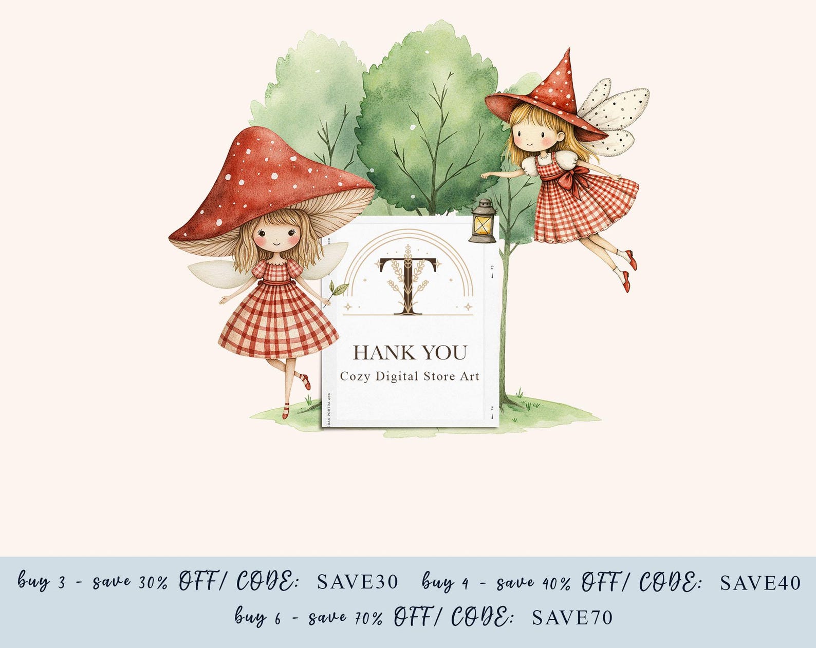 Watercolor Cute Magic Fairy Mushroom Clipart, Mushroom Fairy Garden ...