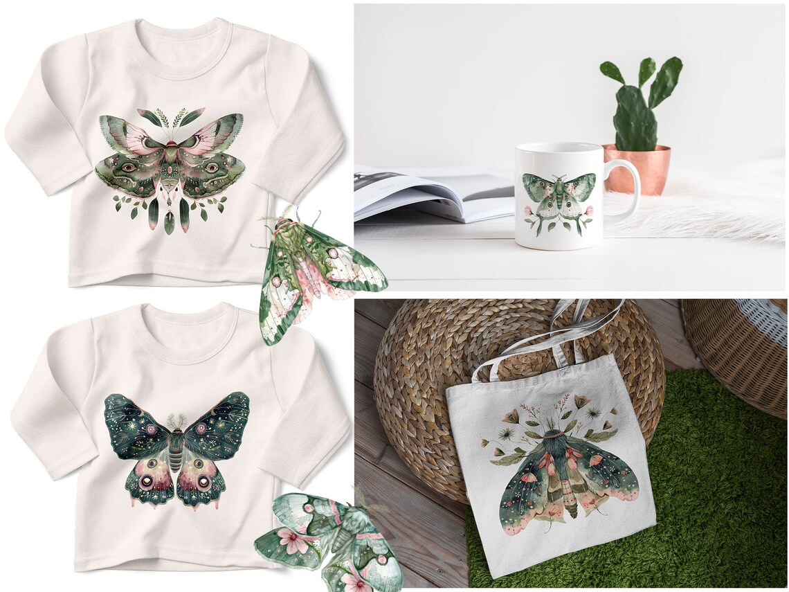 Magic Moth Clipart, Celestial Moth Png, Magical Moth Witchy Clipart ...