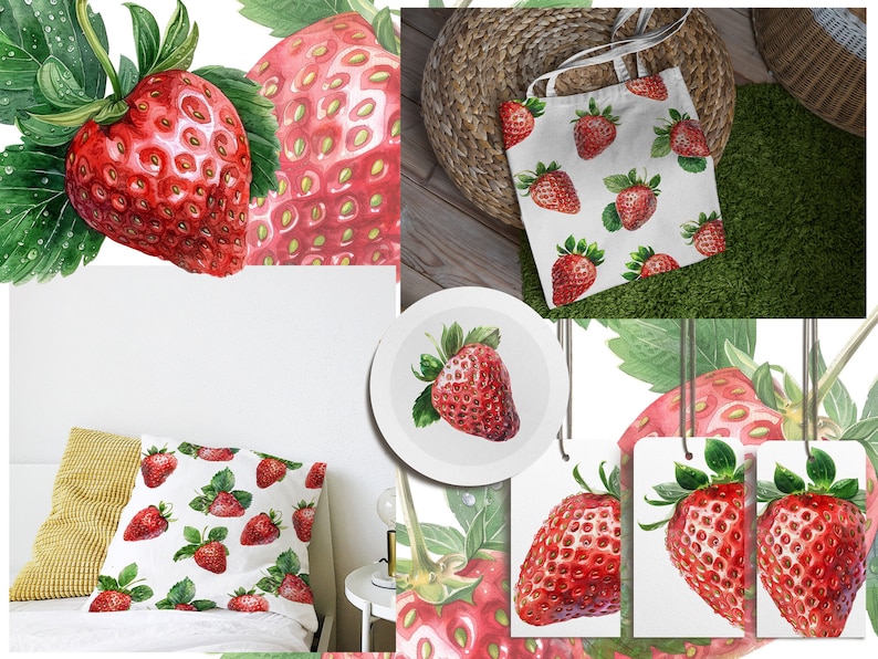 Watercolor Berry Graphics With Sweet Fruit Designs Bundle, Watercolor ...