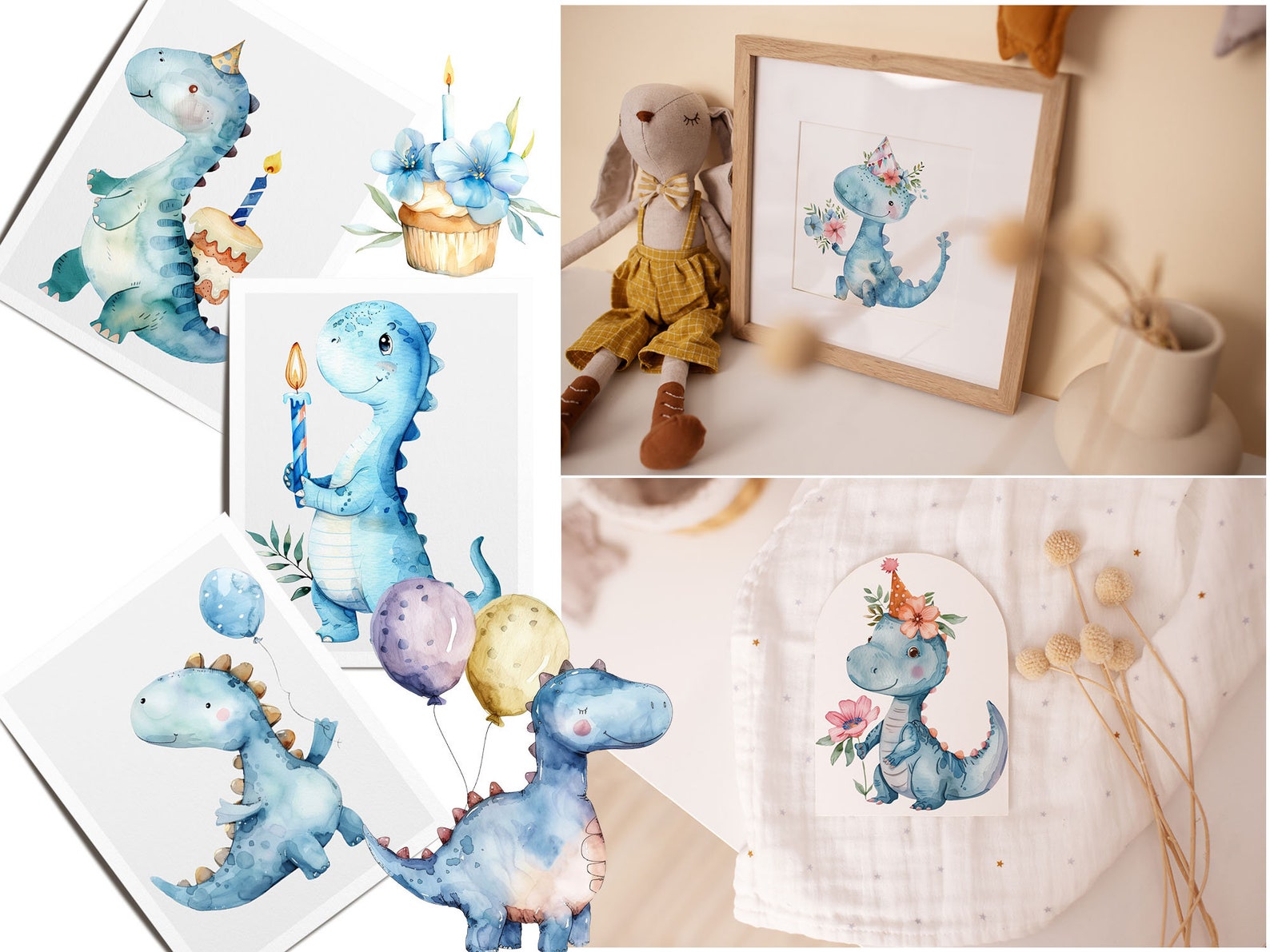 Baby Dinosaur Png, Baby Boy Dinosaur Clipart, Blue Dinosaur Birthday ...