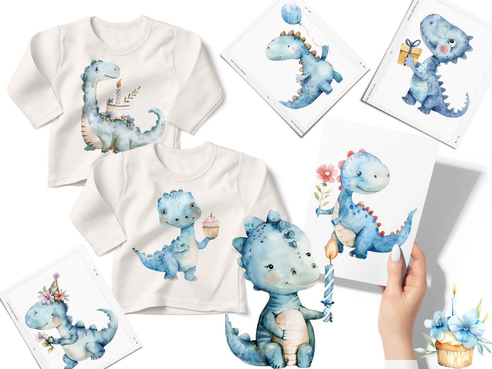 Baby Dinosaur Png, Baby Boy Dinosaur Clipart, Blue Dinosaur Birthday ...