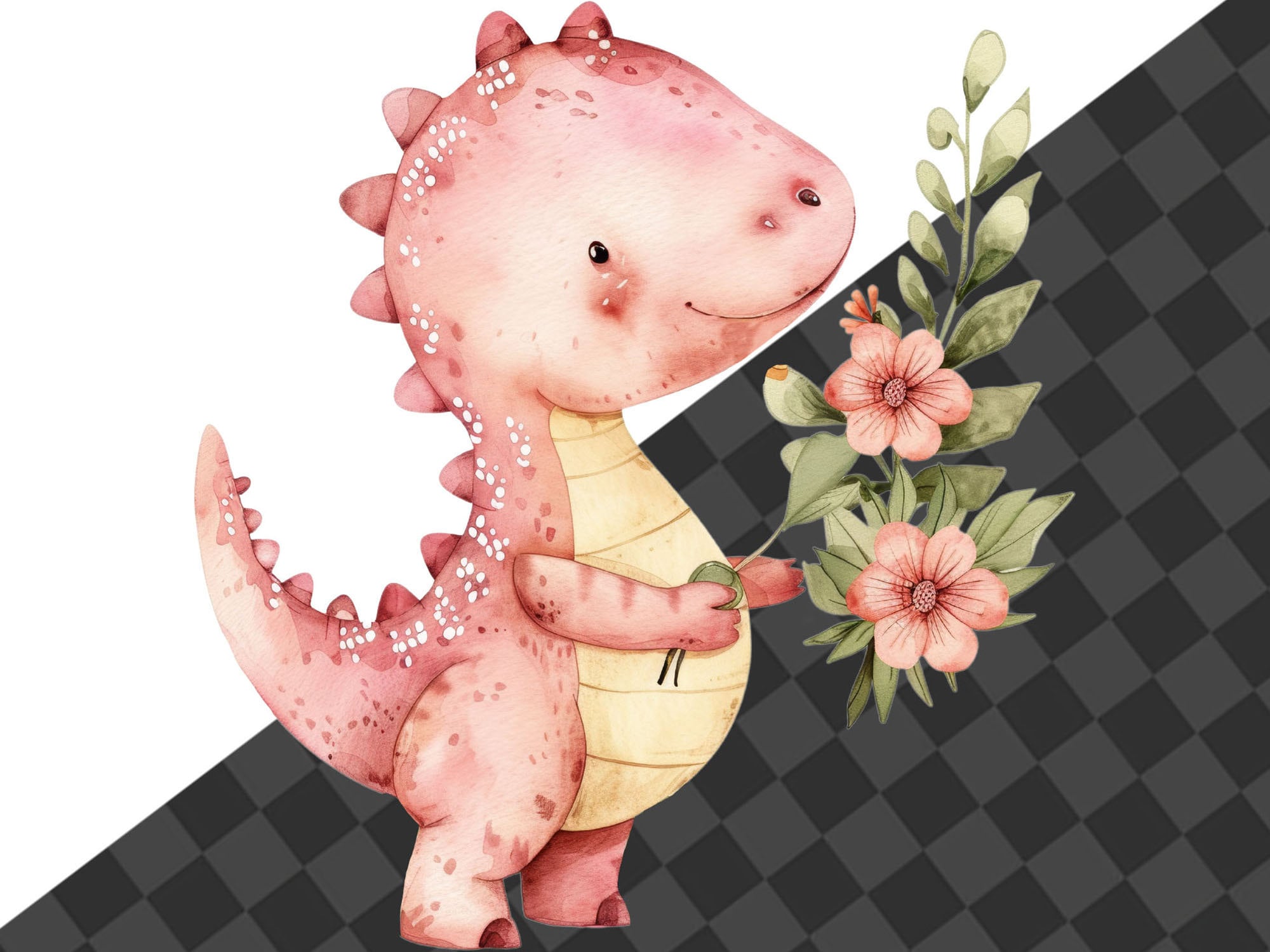 Pink Dinosaur Png, Baby Girl Dinosaur Clipart, Dinosaur Birthday Png ...