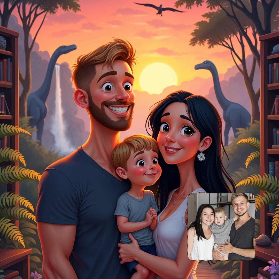 Pixar Style Portrait From Photo | Personalized Couple Cartoon Drawing ...