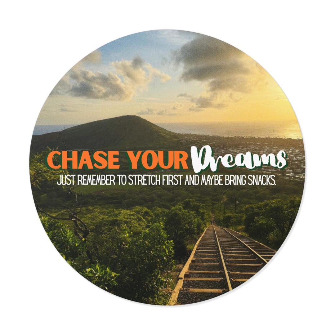 Koko Head Hike Scenic Sticker Round Vinyl Sticker | Chase Your Dreams ...