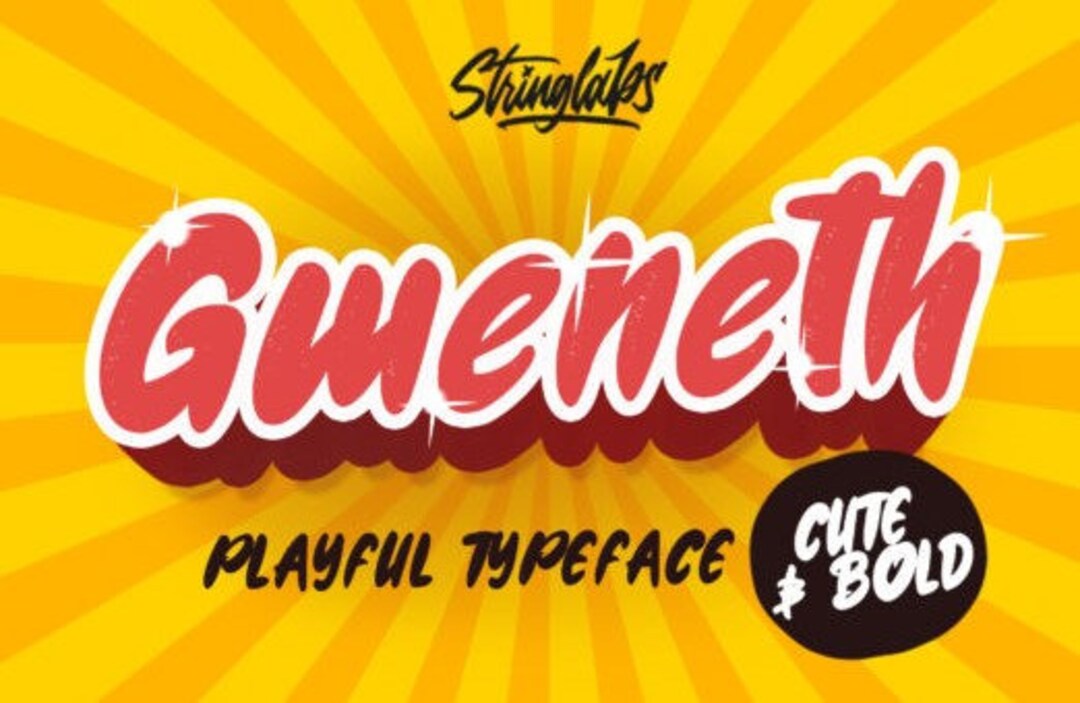 Gweneth Font, Unique Handwritten Font, Classic Serif Font, Retro ...