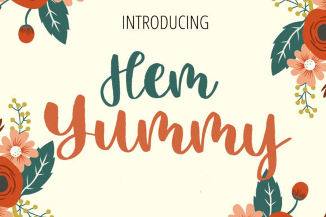 Hem Yummy Font, Cute Fonts for Crafters, Rustic Fonts, Bold Fonts ...