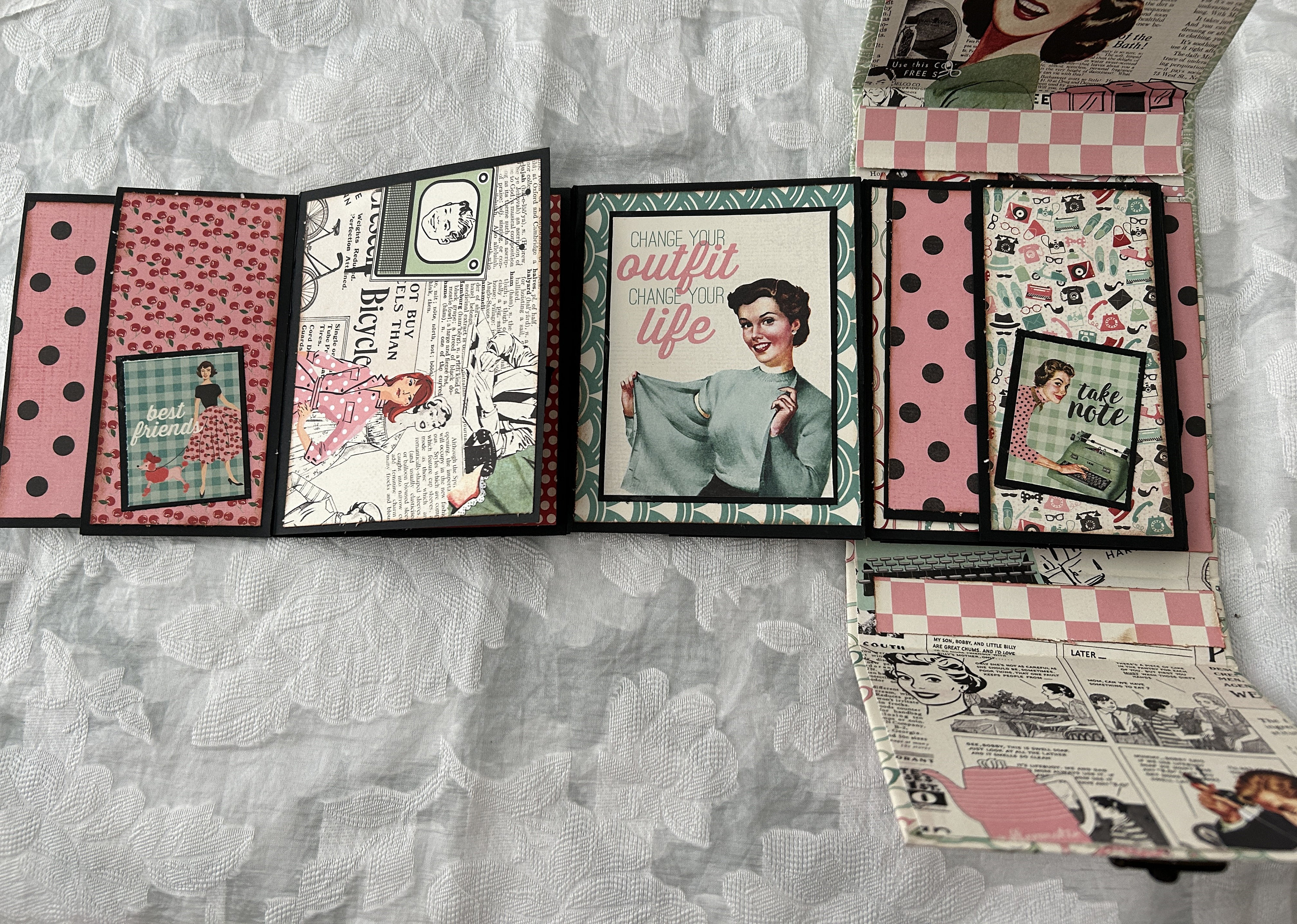 Victorian/retro Fold Out Scrapbook, Journal, Memory Book - Etsy