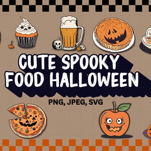 Halloween Food Clipart Retro Halloween Clipart PNG JPEG SVG Halloween ...