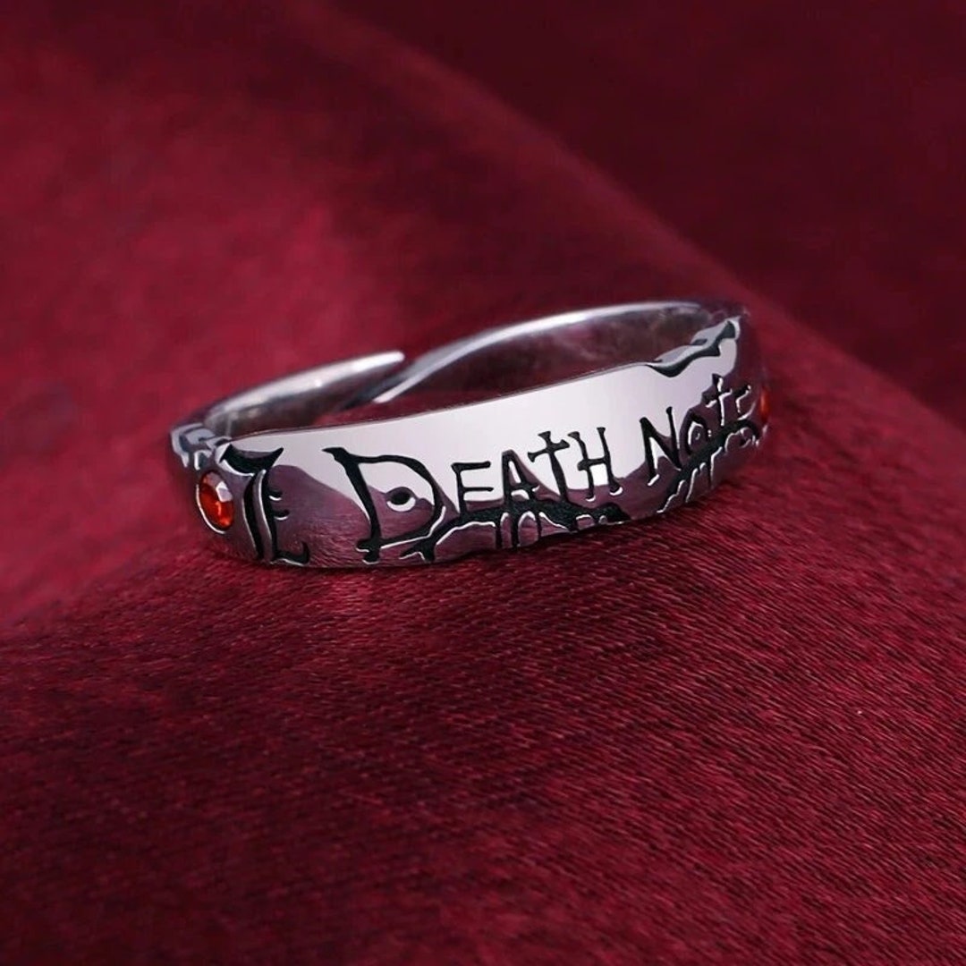 Death Note Light Yagami Ryuk L Ring Anime Metal Adjustable Size Unisex ...