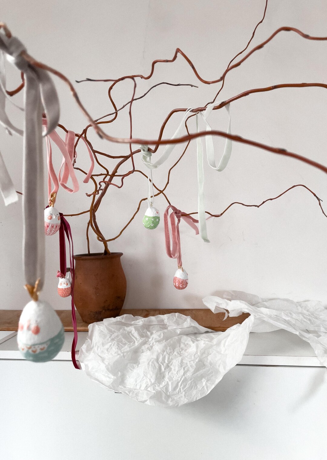 Decor for the Easter Tree Interior Accessories Easter Decor in the Form of Eggs Decorations on ...