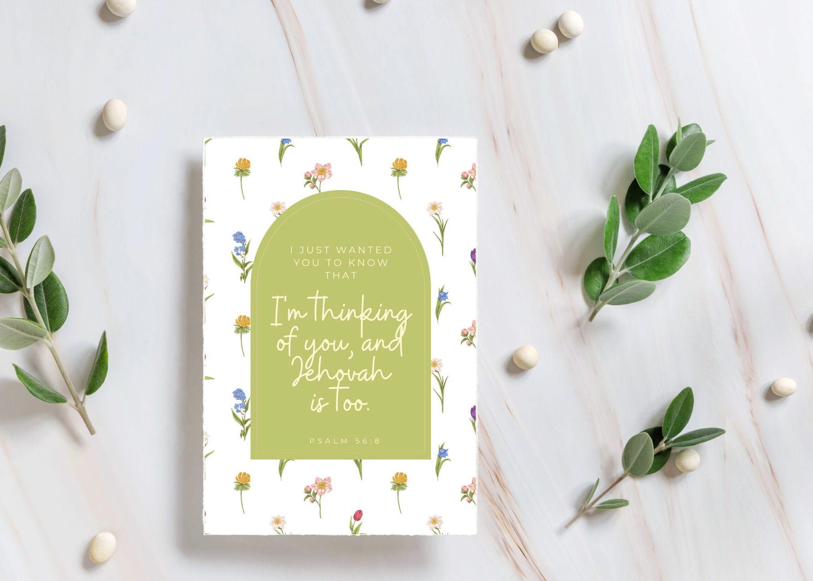 JW Encouragement Card. Psalm 56:8 I Am Thinking of You and Jehovah is ...