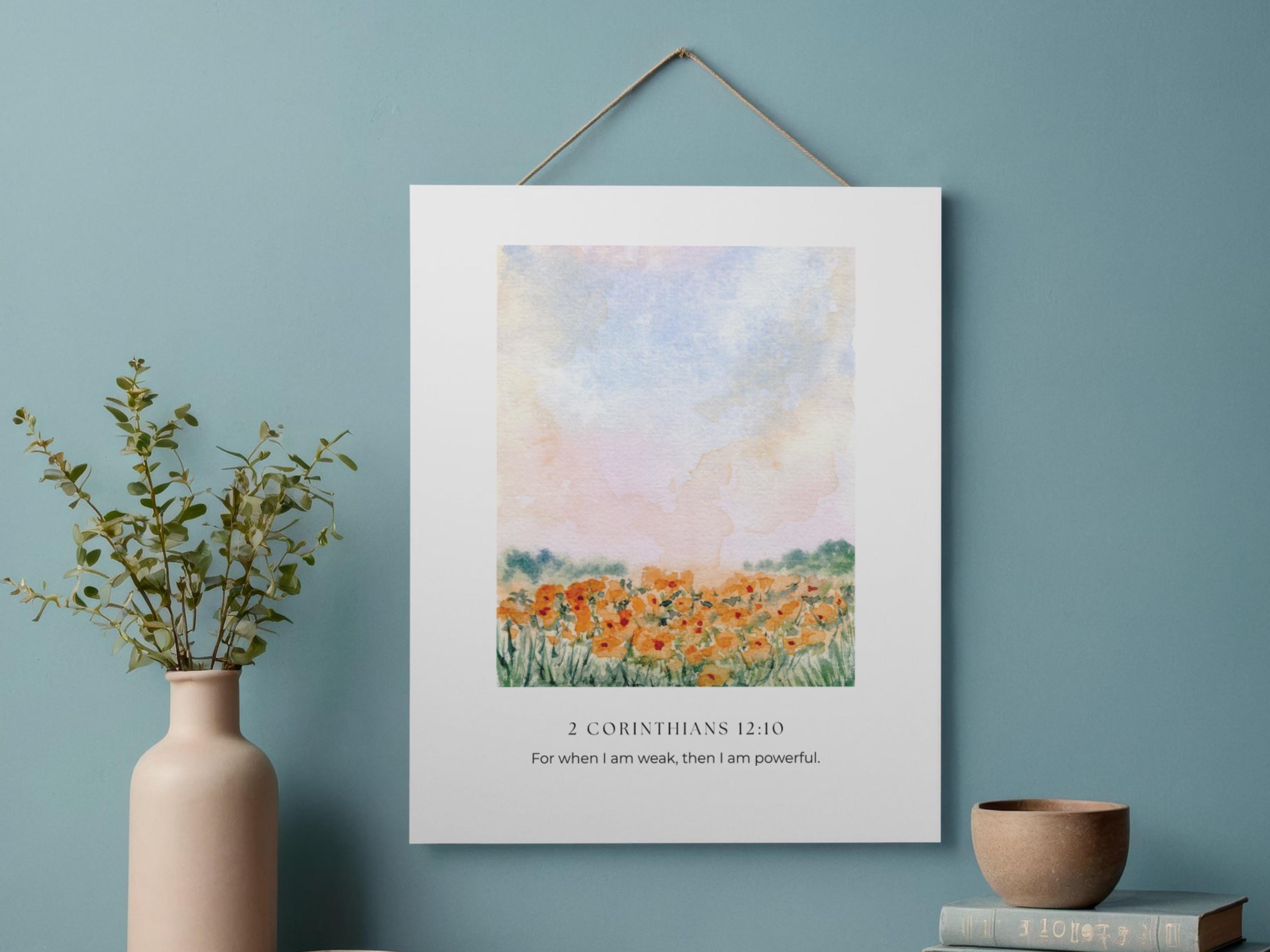 JW Scripture Wall Art Bundle – Set of 8 Watercolor Landscape Prints ...